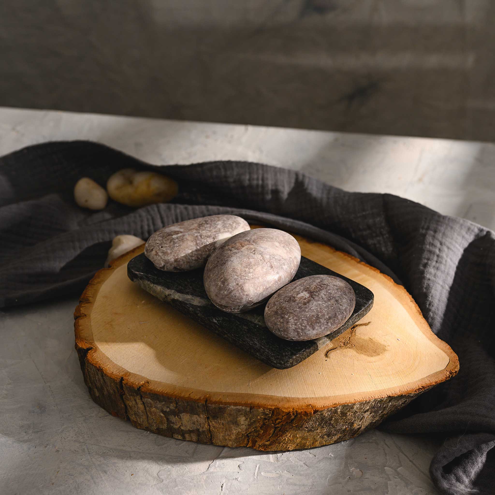 Nora River Stone Salt Soap Trio – Star Hitched Wagon